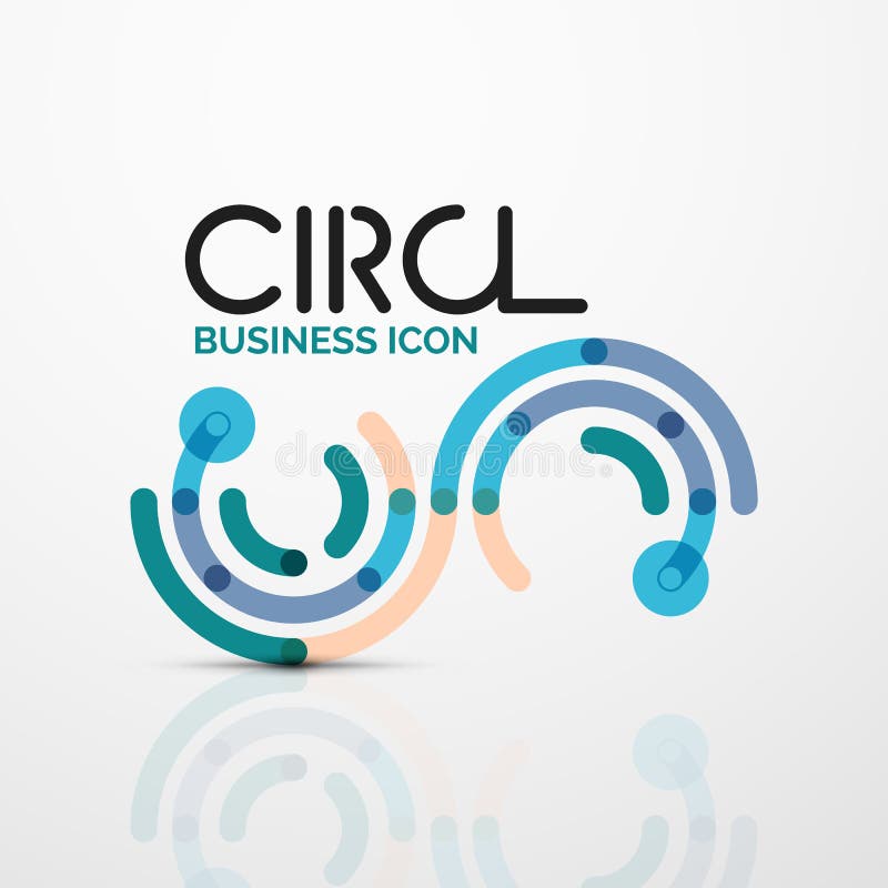 Abstract Swirl Lines Symbol, Circle Logo Icon Stock Vector ...