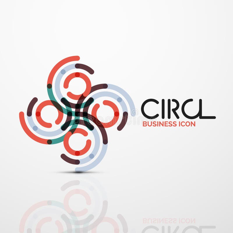 Abstract Swirl Lines Symbol, Circle Logo Icon Stock Vector ...