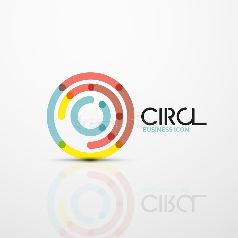 Abstract Swirl Lines Symbol, Circle Logo Icon Stock Vector ...