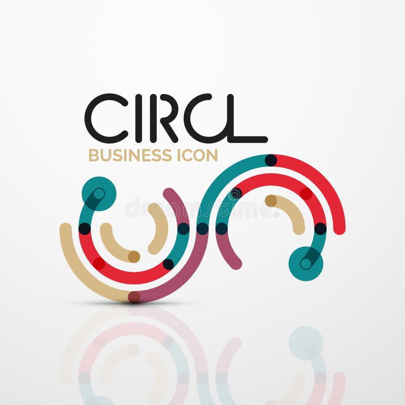Abstract Swirl Lines Symbol, Circle Logo Icon Stock Vector ...