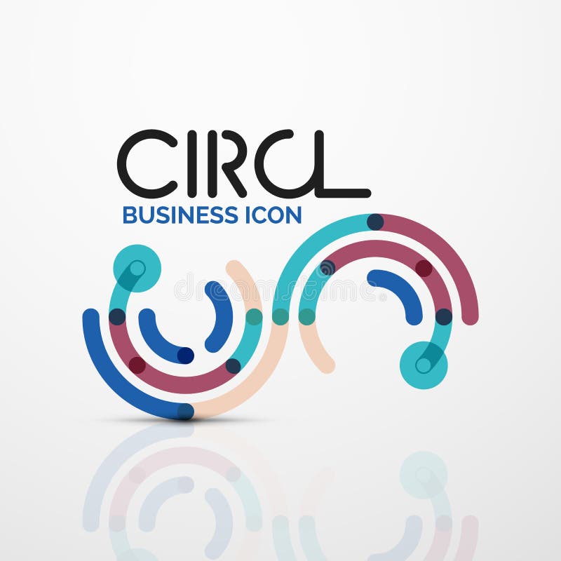 Abstract Swirl Lines Symbol, Circle Logo Icon Stock Vector ...