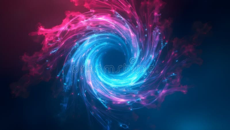 An Abstract Swirl of Neon Colors Resembling a Digital Vortex Stock ...