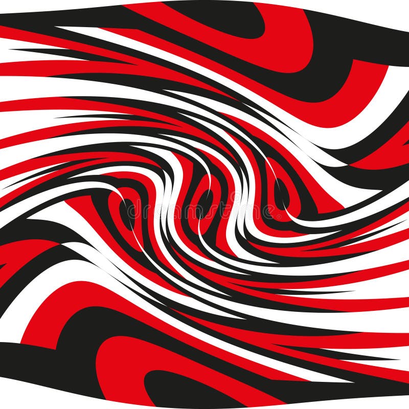 Abstract Swirl Pattern. Red Black Movement. Optical Curve Illusion ...