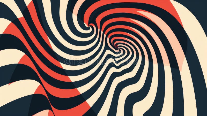 Abstract Swirl Pattern in Red, White, and Black Stock Illustration ...