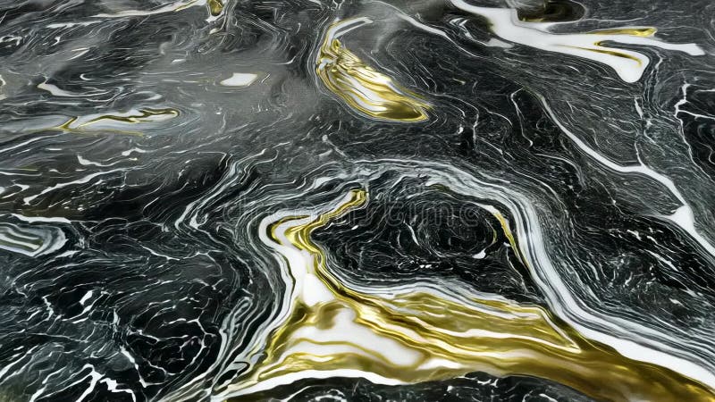 Abstract Swirl Patterns in Black, White, and Gold Showcased in a ...