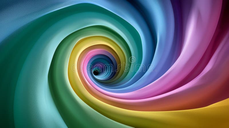 Abstract Swirl. Rainbow Colored Swirling Smooth Vortex Background ...