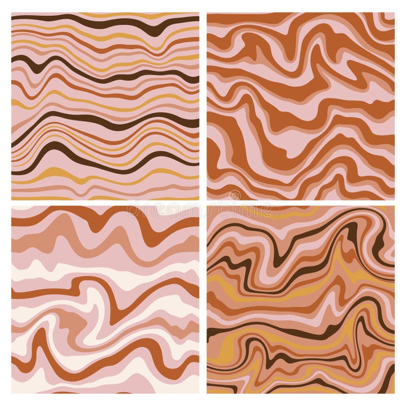 Abstract Swirl Retro 70s Groovy Wavy Background Stock Vector ...