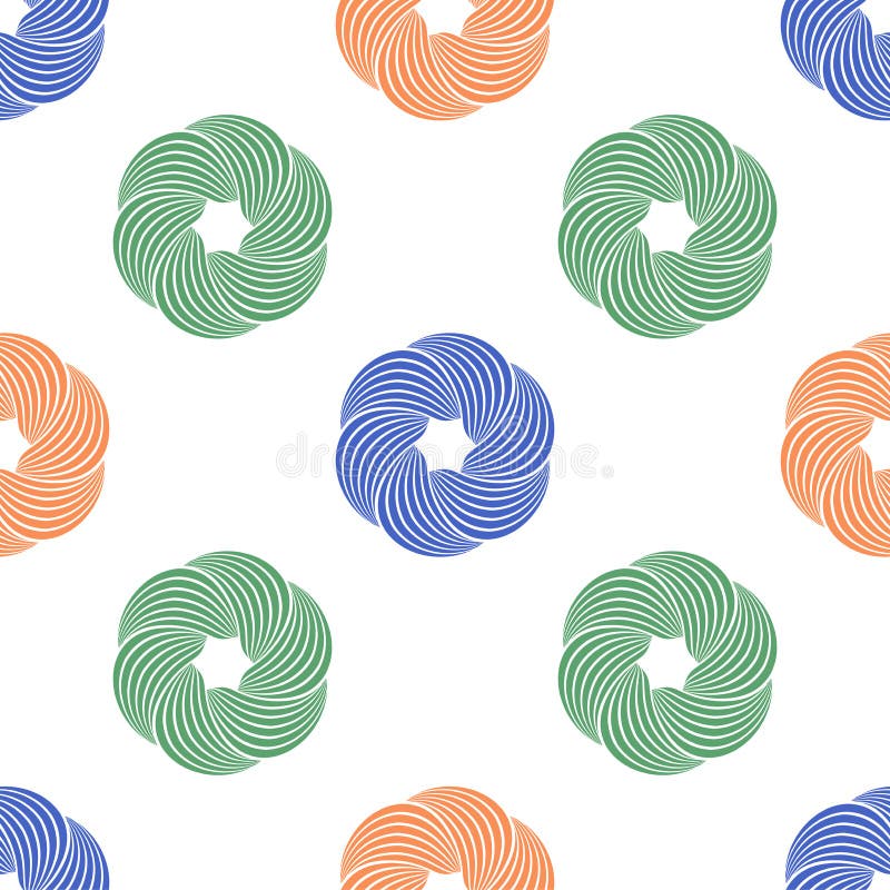 Abstract Swirl or Twisted Geometric Seamless Pattern. Geometric Simple ...