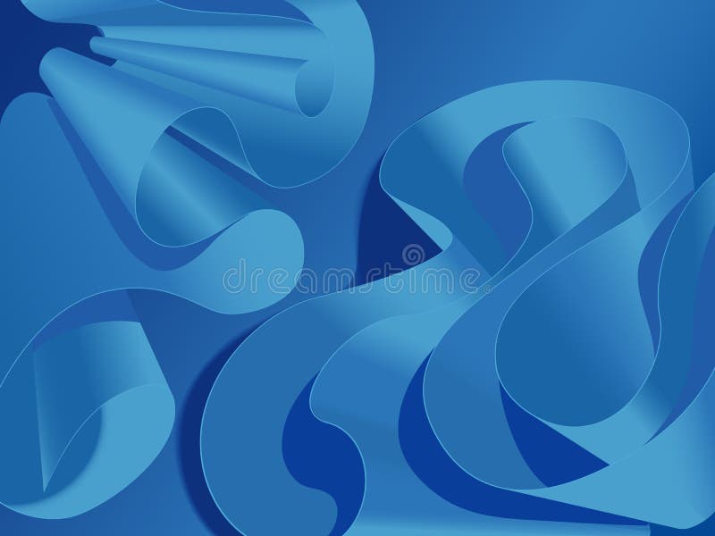 Abstract Swirl Wavy Shape Object. for Luxurious Stylized Background or ...