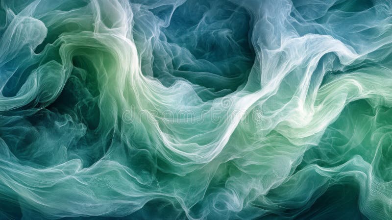 Abstract Swirling Blue and Green Fabric Texture Stock Illustration ...