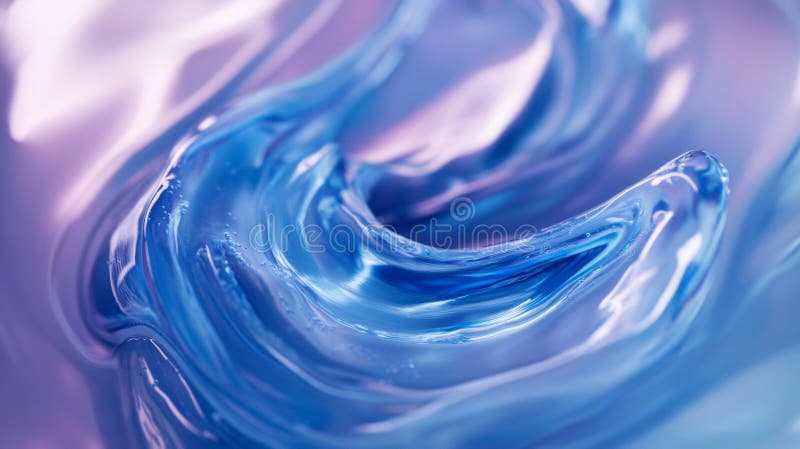 Abstract Swirling Blue Liquid with Purple Undertones Stock Illustration ...