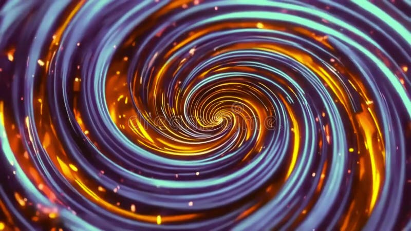 Abstract Swirling Blue and Orange Vortex Stock Video - Video of orange ...