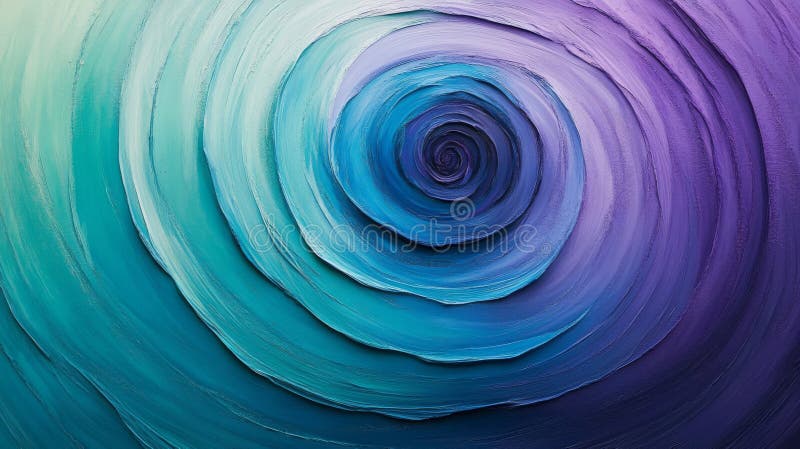 Abstract Swirling Blue Purple Painted Spiral Art Stock Illustration ...