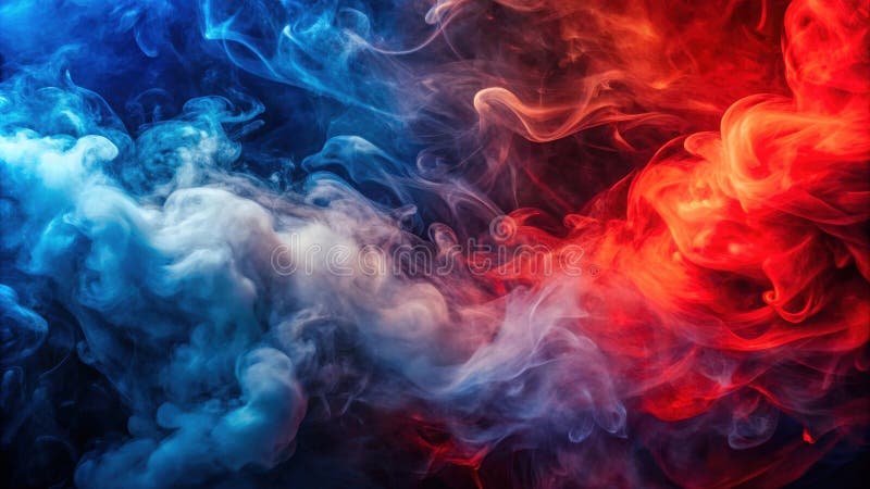 Abstract Swirling Blue and Red Smoke Background Texture. Generative AI ...