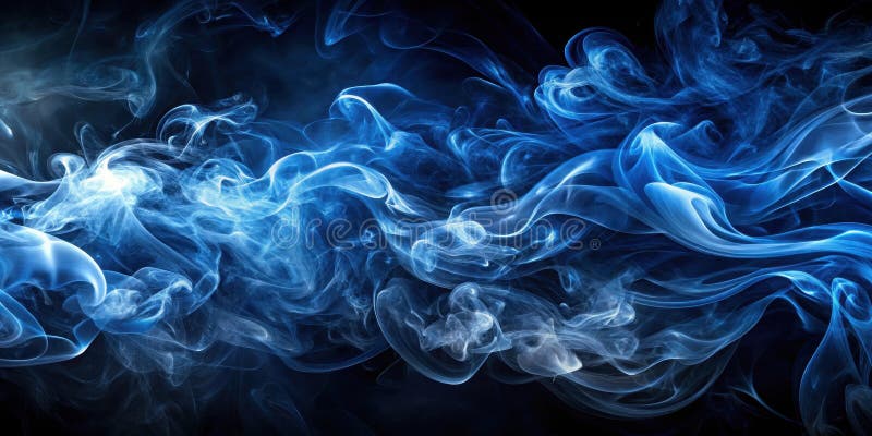 Abstract Swirling Blue Smoke Design a Serene and Ethereal Background ...