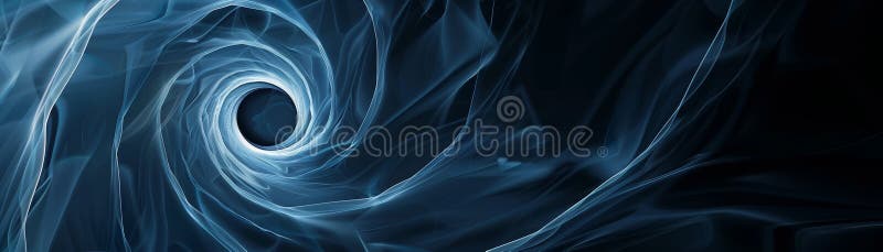 Abstract Swirling Blue Vortex with a Dark Center, Resembling a Black ...