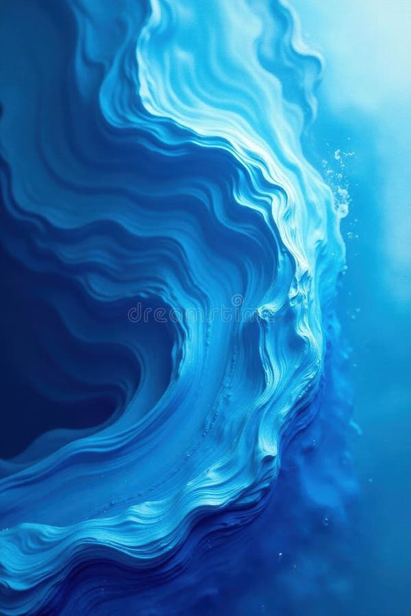 Abstract Swirling Blue Water Texture, Dynamic Flow , Current ...