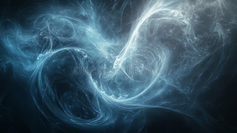Abstract Swirling Blue and White Energy Pattern Stock Illustration ...