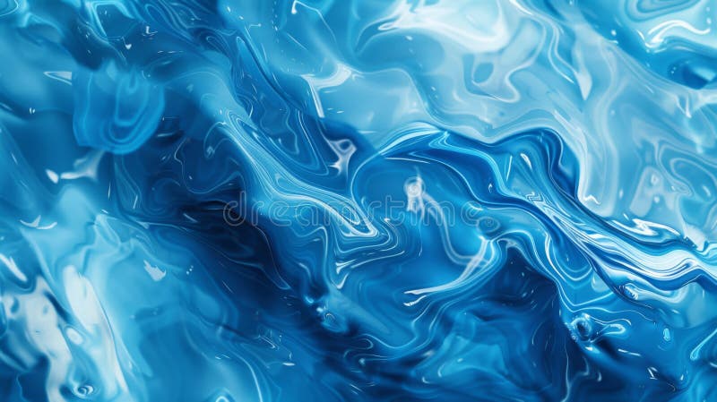Abstract Swirling Blue and White Liquid Background Stock Illustration ...