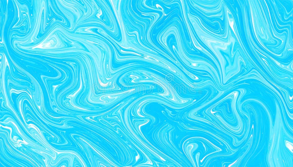 Abstract Swirling Blue and White Liquid Marbling Texture Background ...