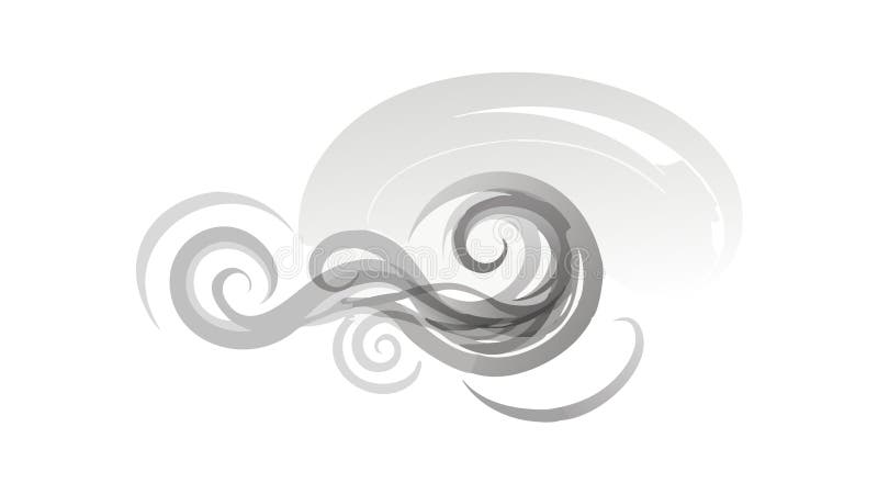 Abstract Swirling Cloud Wind Element Vector, Vector Design Generative ...