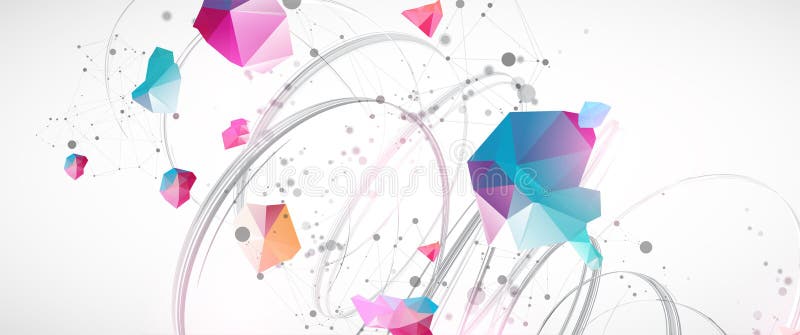 Futuristic Geometric Composition. Background for Design Works Stock ...