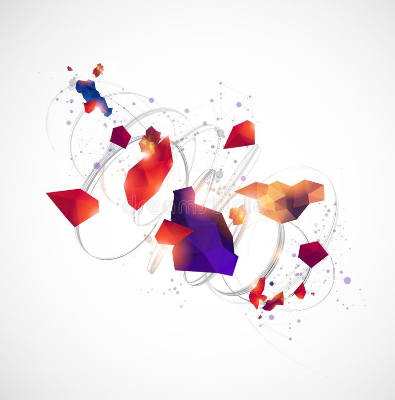 Futuristic Geometric Composition. Background for Design Works Stock ...