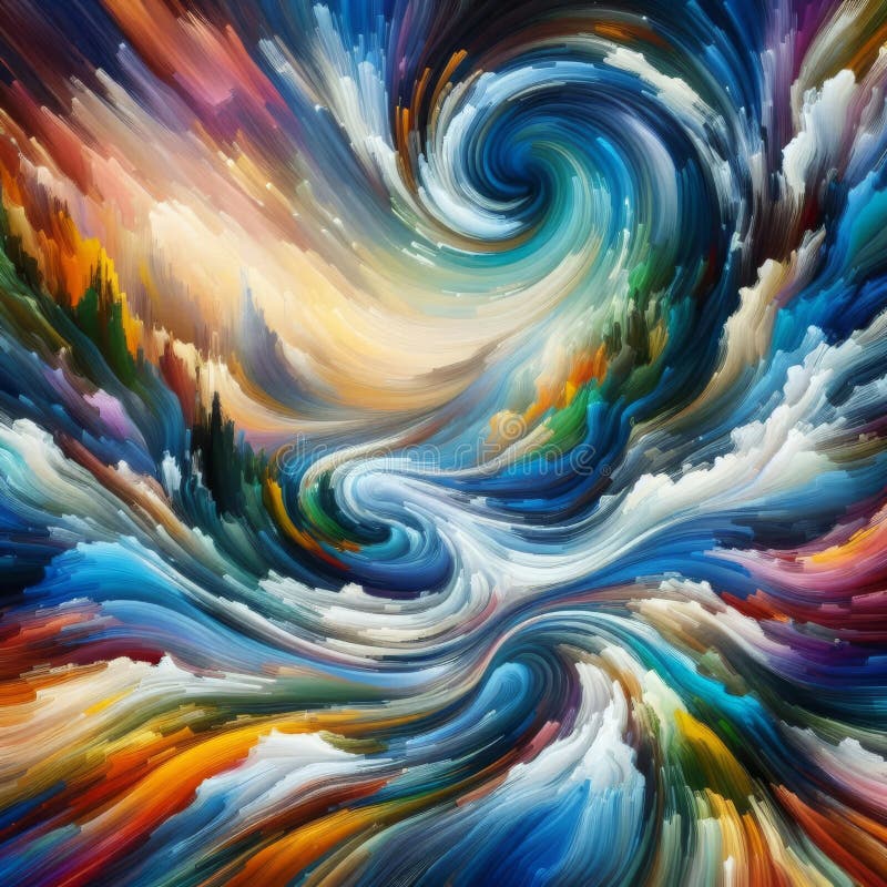 Abstract Swirling Colors Creating a Dynamic Vortex Stock Photo - Image ...