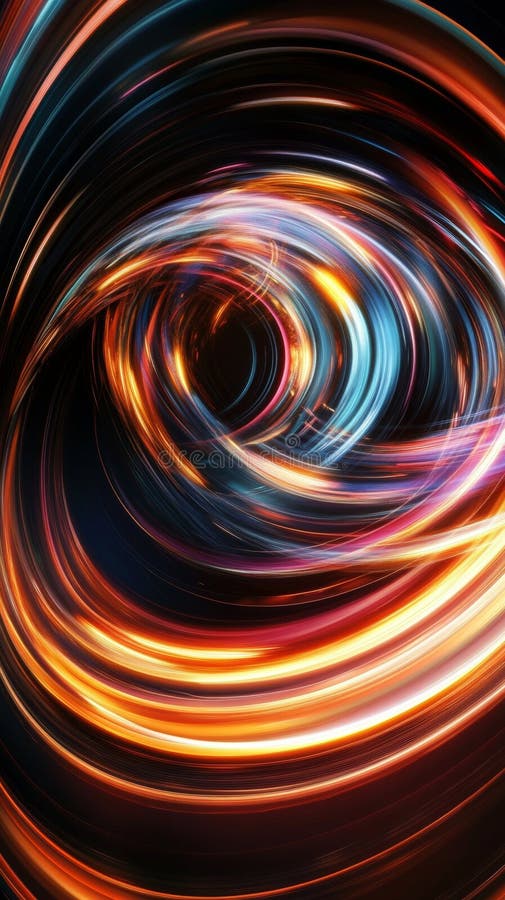 Abstract Swirling Colors Graphic Design Stock Illustration ...