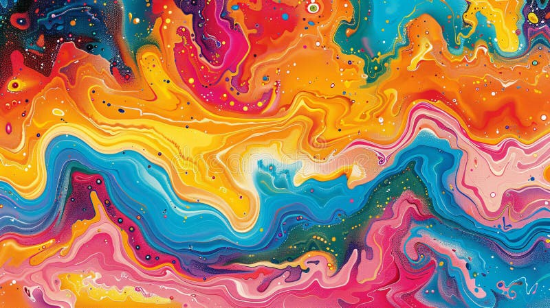 Abstract Swirling Colors stock illustration. Illustration of pink ...