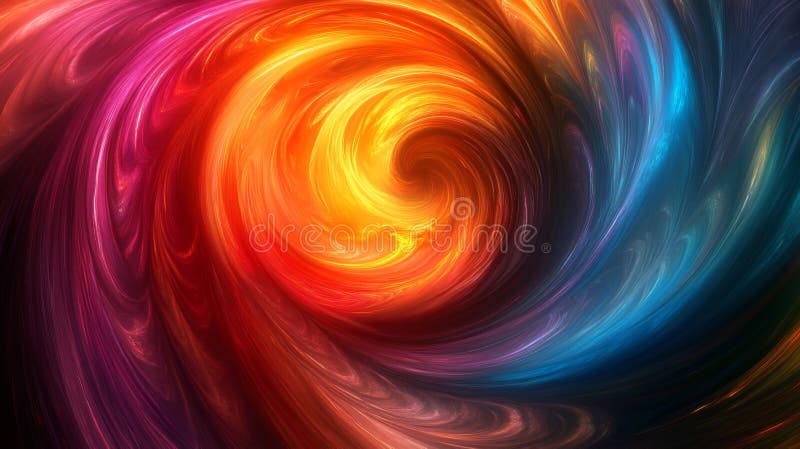 Abstract Swirling Colors a Vibrant Vortex of Hues Stock Illustration ...