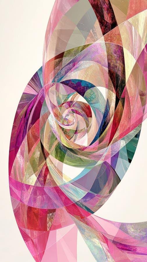 Abstract Swirling Design Featuring Vibrant Colors and Shapes, Evoking ...
