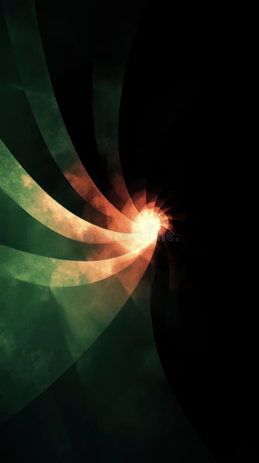 Abstract Swirling Design with Light Emanating from the Center, Creating ...