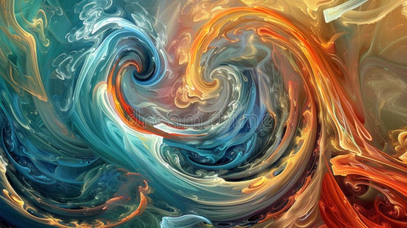 Abstract Swirling Elements of Nature Design Stock Photo - Image of ...