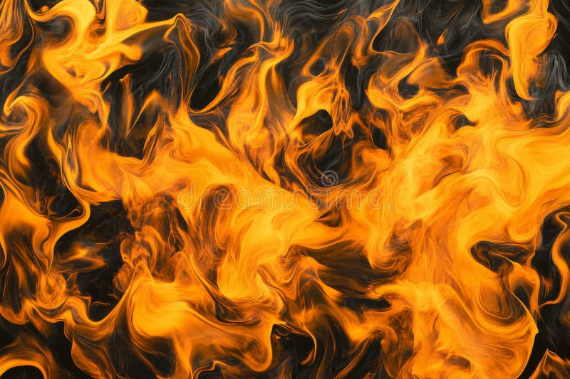 Abstract Swirling Flame Texture, Dynamic Orange and Yellow Fire ...