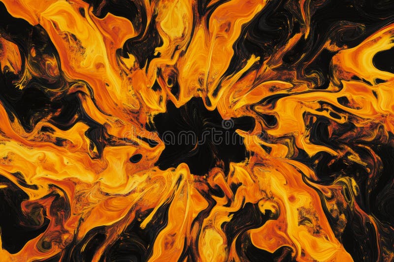Abstract Swirling Flame Texture, Dynamic Orange and Yellow Fire ...