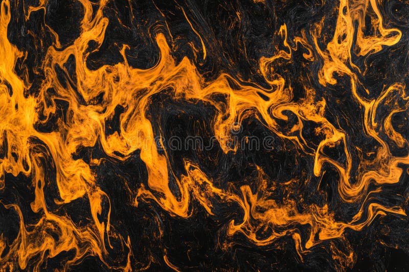 Abstract Swirling Flame Texture, Dynamic Orange and Yellow Fire ...