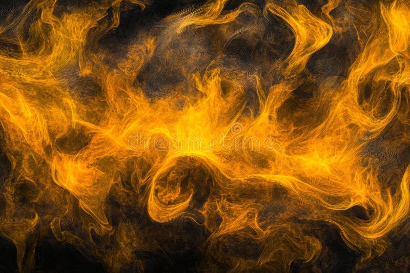 Abstract Swirling Flame Texture, Dynamic Orange and Yellow Fire ...
