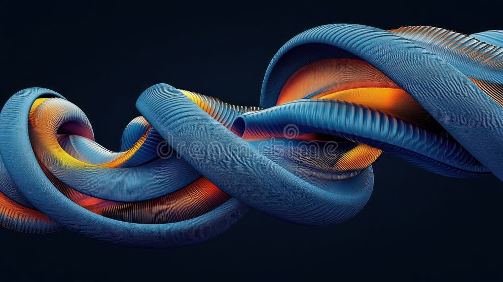 Abstract Swirling Forms in Vibrant Colors Create a Dynamic Visual ...