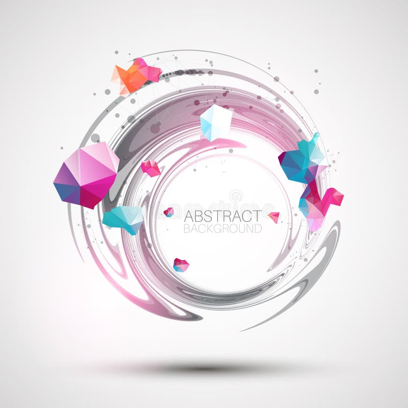 Futuristic Geometric Composition. Background for Design Works Stock ...