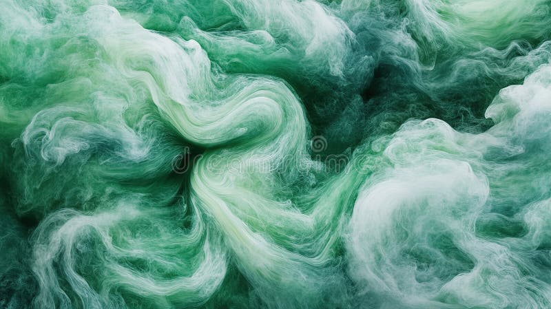 Abstract Swirling Green Ink Underwater, Texture Background, Design ...
