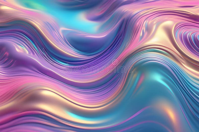 Abstract Swirling Holographic Background with a Smooth Wavy Pattern and ...