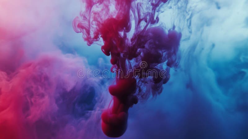 Abstract Swirling Ink Colors in Water Stock Illustration - Illustration ...
