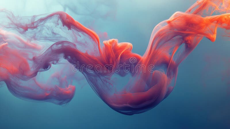 Abstract Swirling Ink in Water Stock Illustration - Illustration of ...