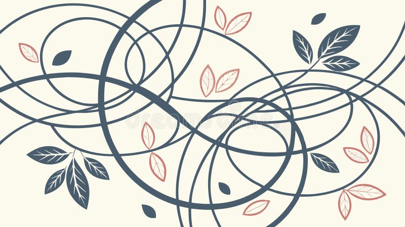 Abstract Swirling Leaves and Vines, Organic Decorative Pattern, Vector ...