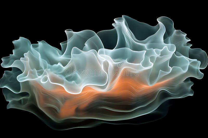 Abstract Swirling Light and Color Forms Stock Illustration ...