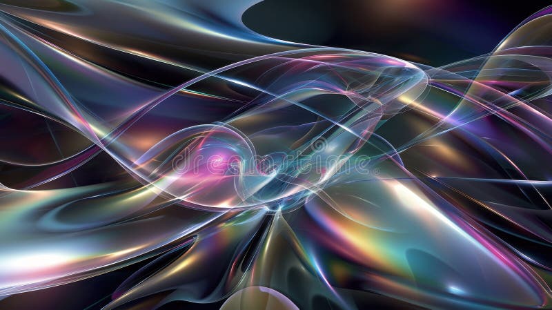 Abstract Swirling Light Patterns with Iridescent Colors Stock Image ...