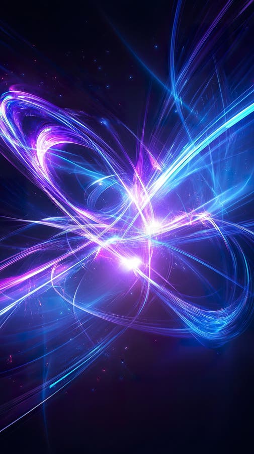 Abstract Swirling Light Trails Glowing Energy Cosmic Background Vibrant ...