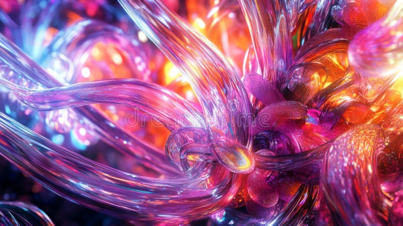 Abstract Swirling Liquid with Vibrant Color Gradients Stock ...