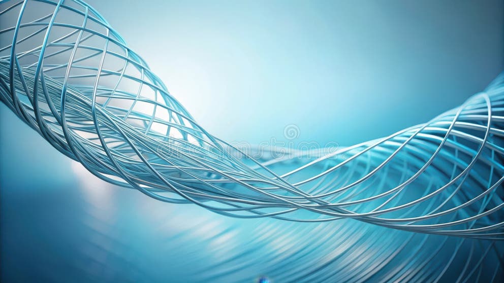 Abstract Swirling Metallic Strands, a Captivating Visual Representation ...